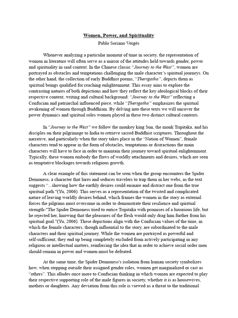 Women in "Journey to the West" vs. "Therigatha" | PDF | Spirituality ...