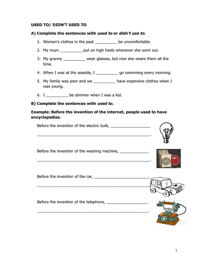 Understanding "Used To" in English Grammar | PDF | Clothing | Fashion