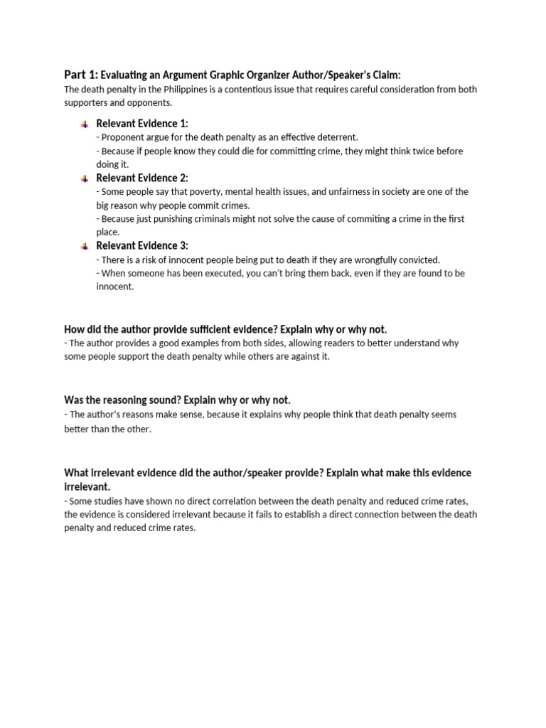 Evaluating the Death Penalty Debate | PDF