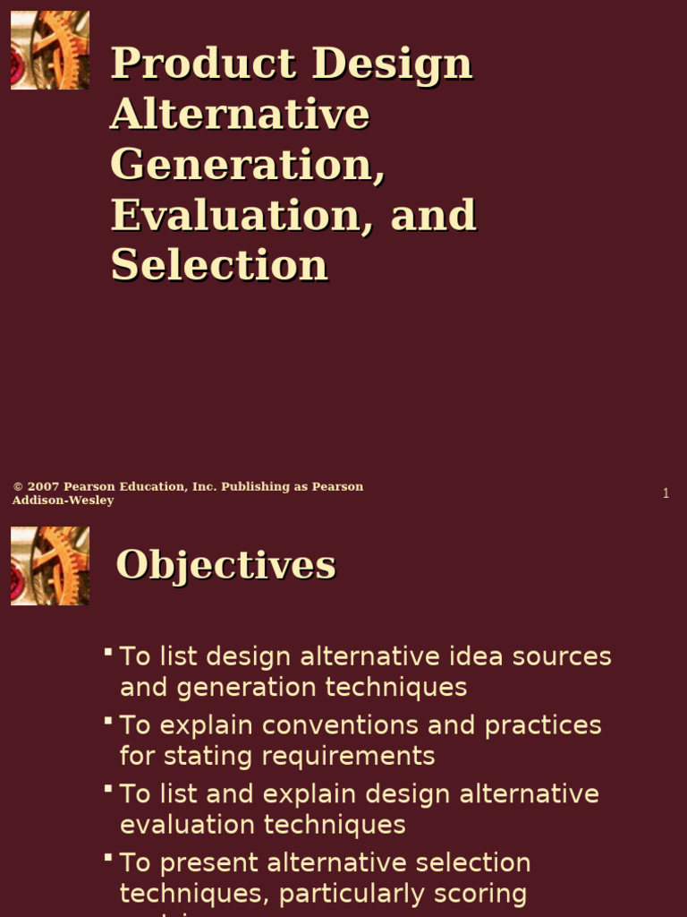 Product Design: Alternatives & Evaluation Techniques | PDF | Usability