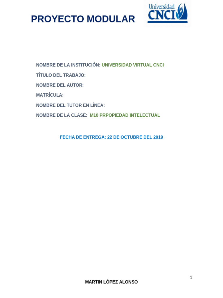 Proyecto Modular | PDF | Patentar | Marca comercial