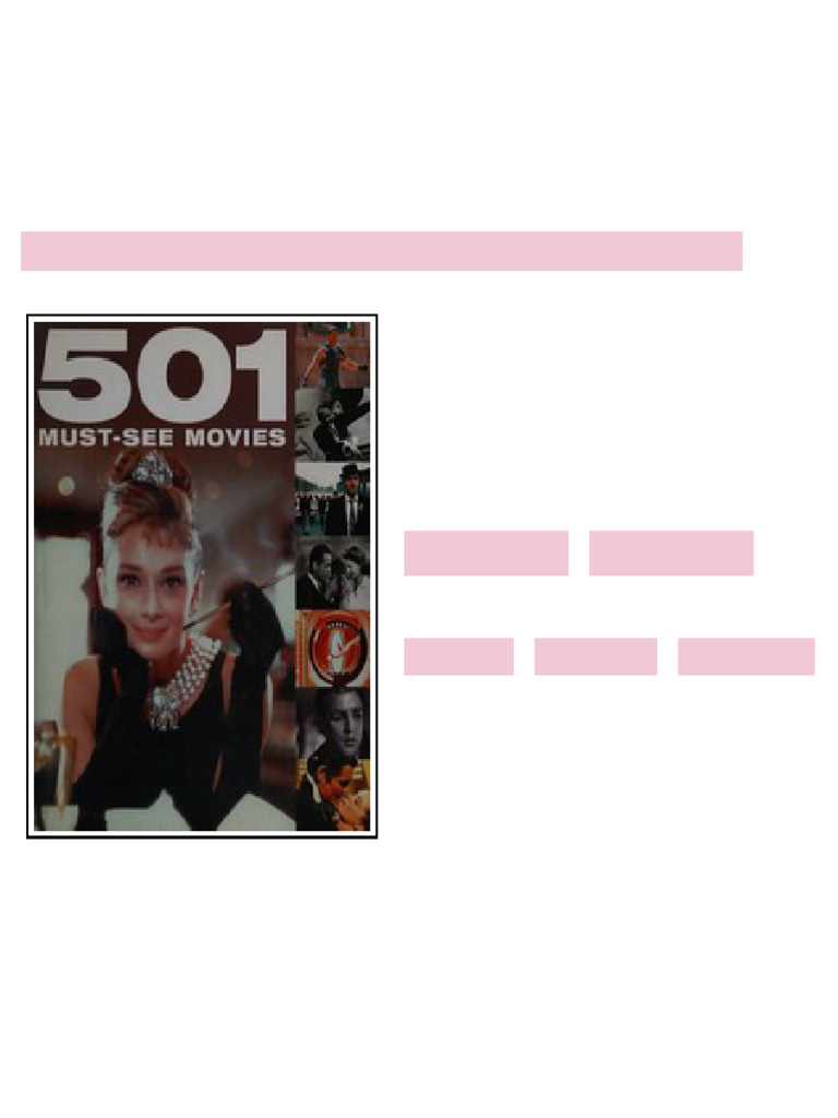 501 must-see movies ebook latest update 2026 | PDF | Fifth Amendment To ...