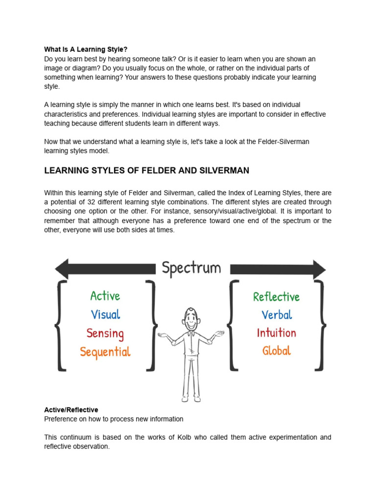 Understanding Learning Styles Explained | PDF | Learning Styles | Learning