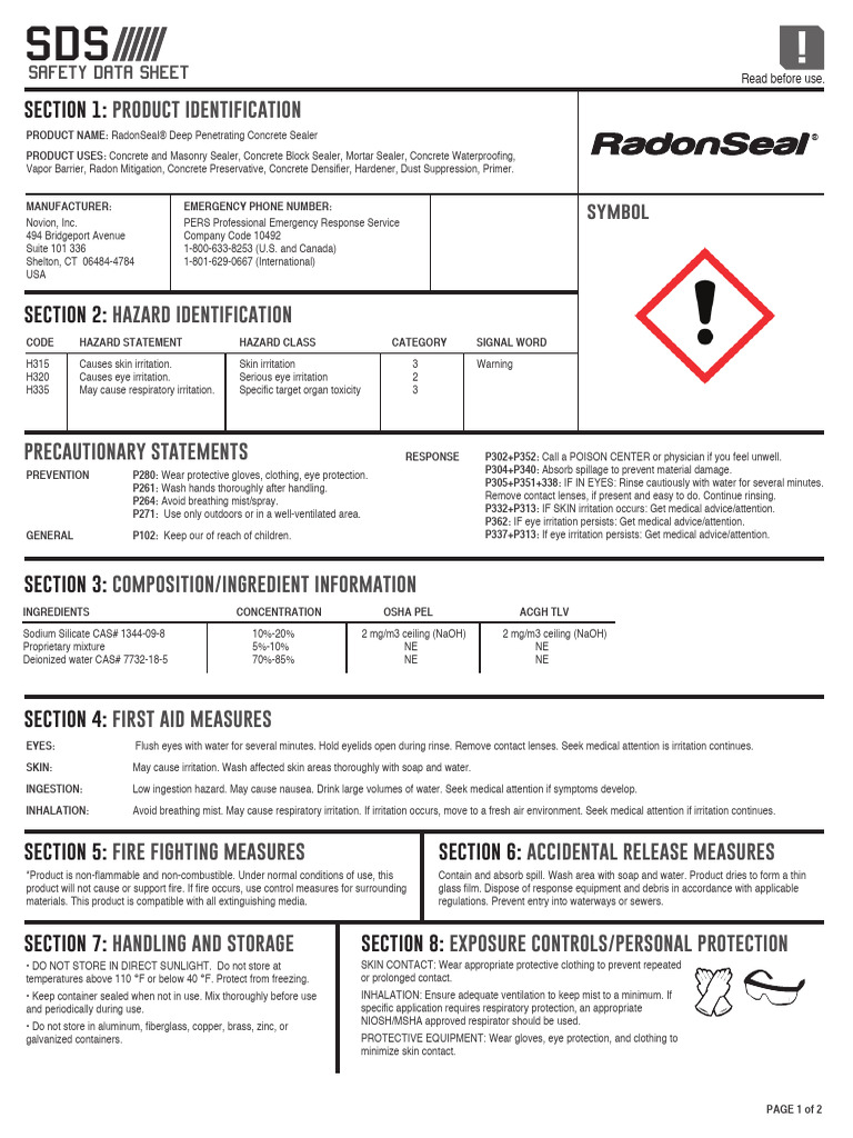 RS-SDS | PDF | Water | Toxicity