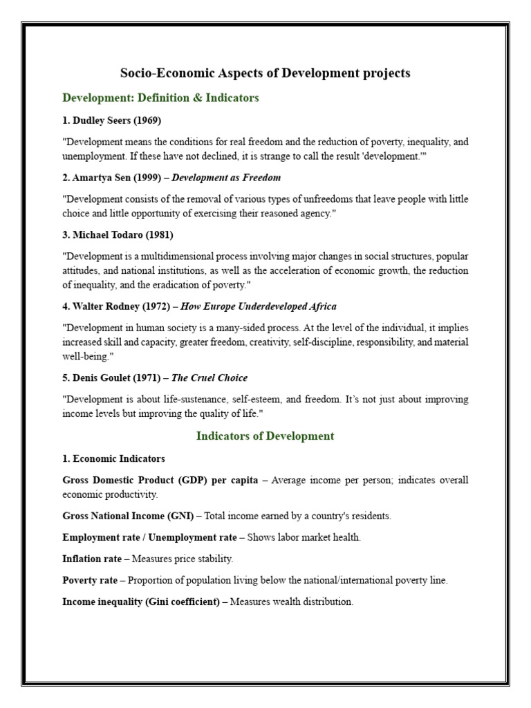 Socio Economic | PDF | Cost Of Living | Millennium Development Goals