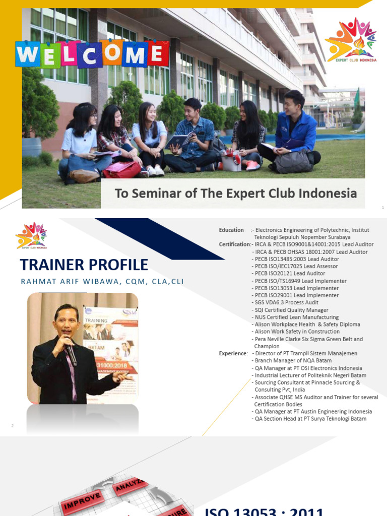 Intro Six Sigma Refer to ISO13053 1 | PDF | Six Sigma | Production And ...