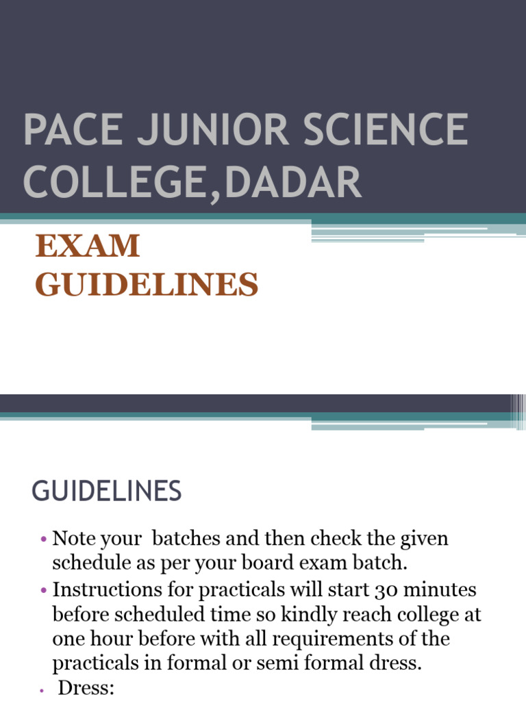 Exam Guidelines.pptx (3) | PDF
