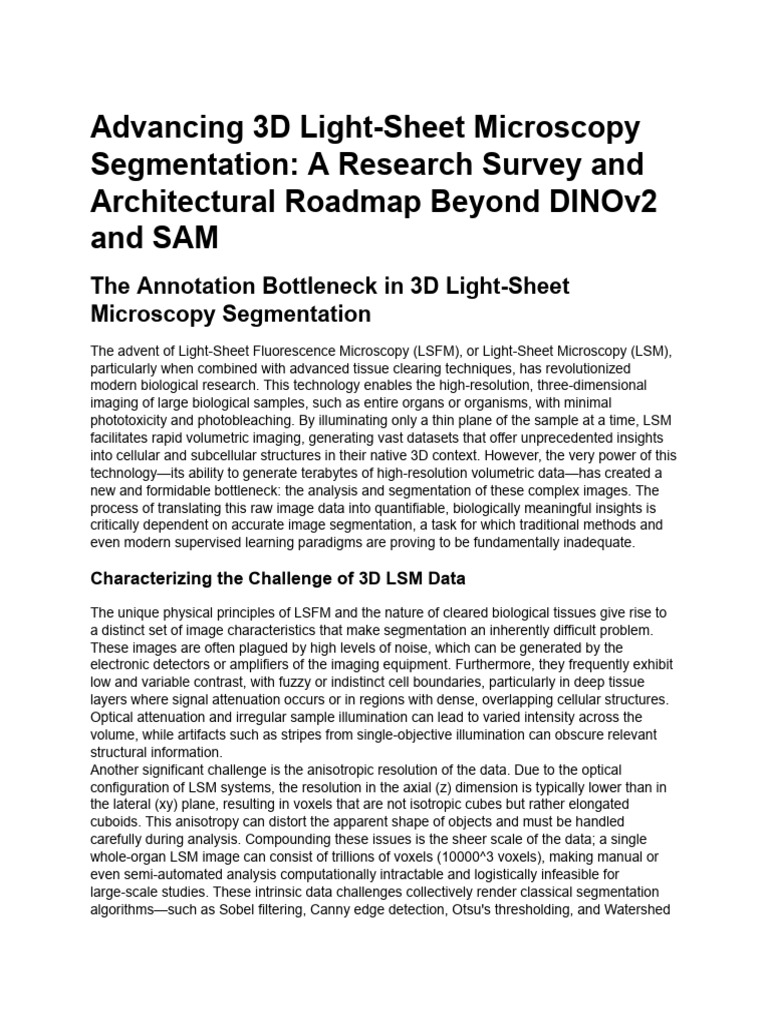 Advancing 3D Light-Sheet Microscopy Segmentation_ .. | PDF | Image ...