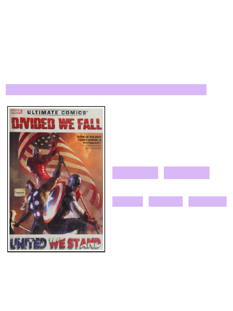 Ultimate Comics Divided We Fall United We Stand Ebook Comprehensive