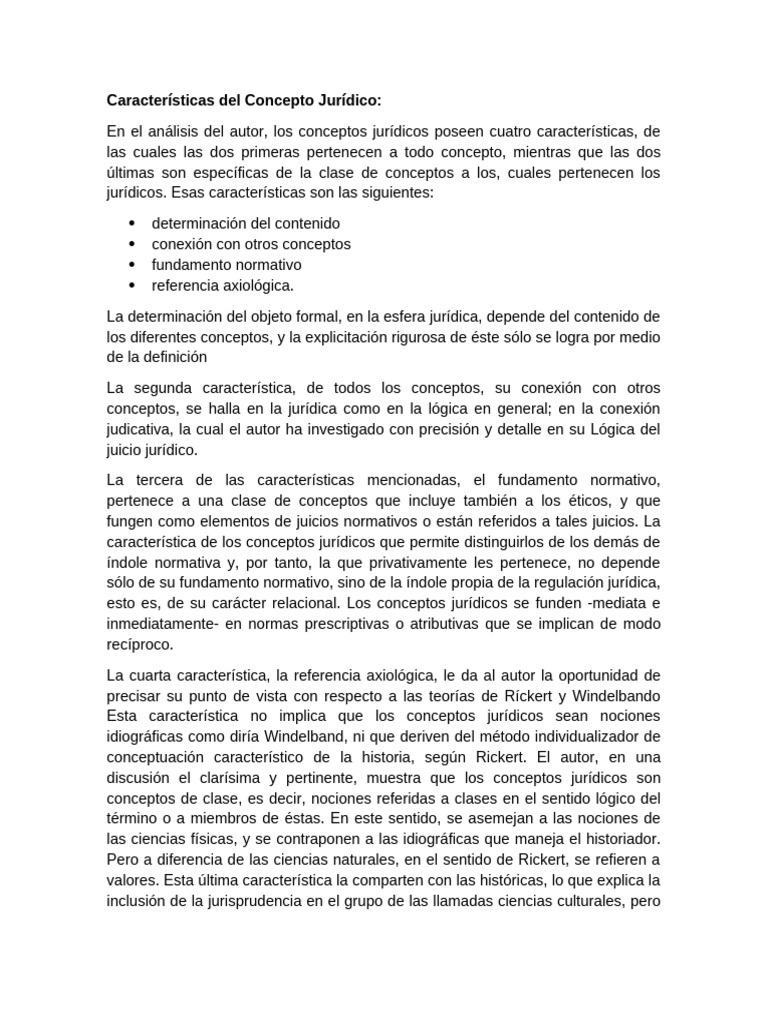 Características del Concepto Jurídico | PDF | Concepto | Comprensión