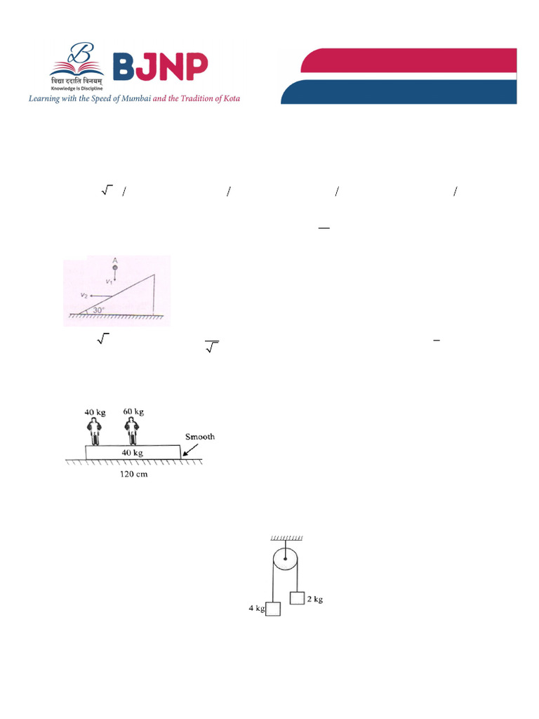 Centre of Mass Physics Worksheet | PDF | Momentum | Collision
