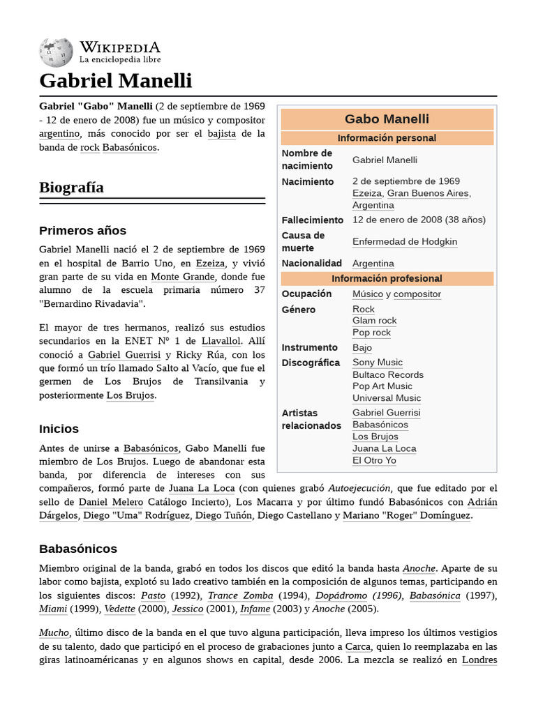 Gabriel Manelli | PDF | La música rock