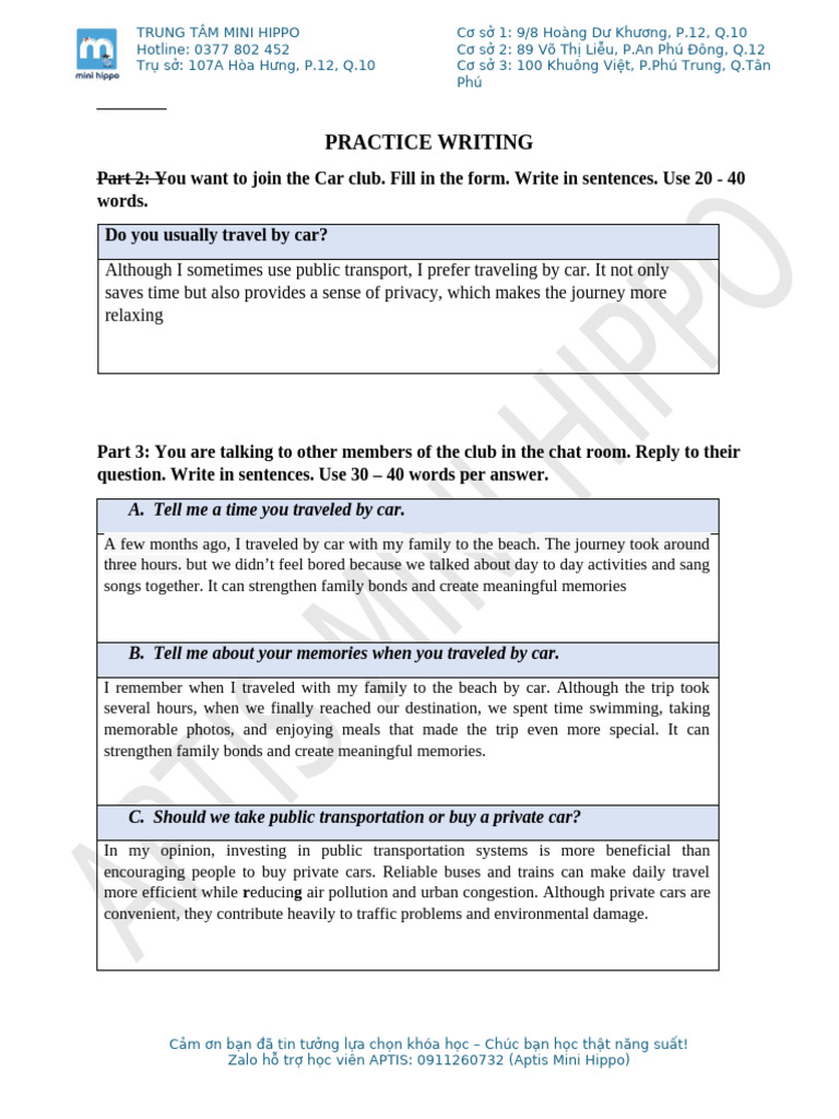 writing lesson 17 (car) | PDF