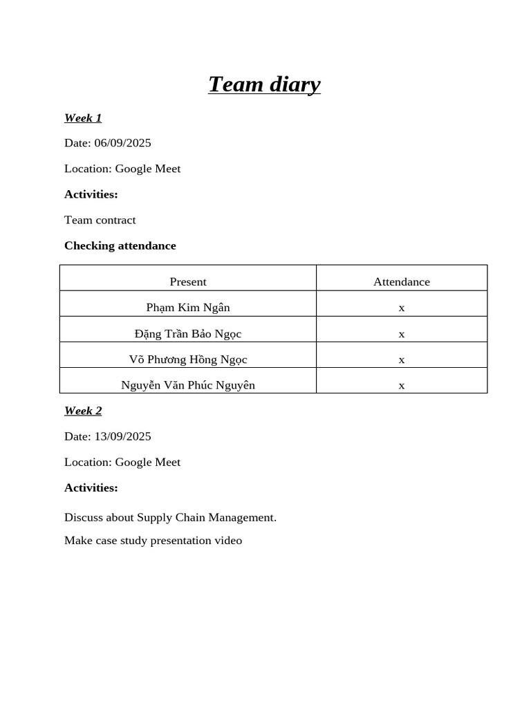 Team Diary | PDF | Economies | Business