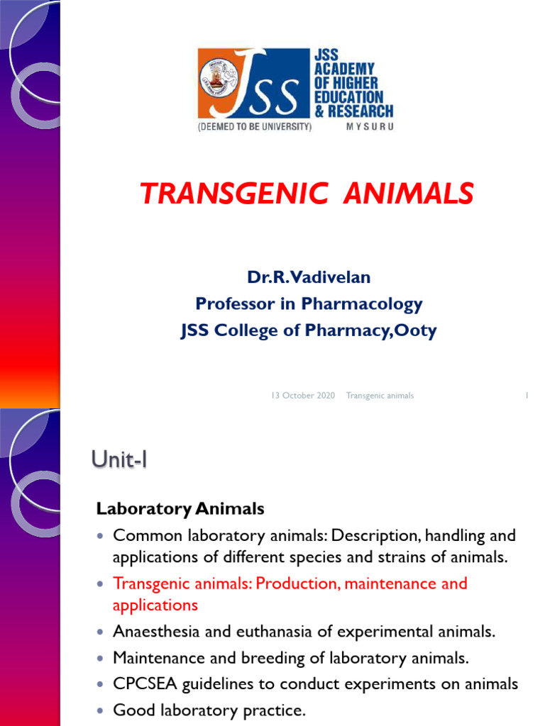 Transgenic Animals: Production & Applications | PDF | Transgene ...