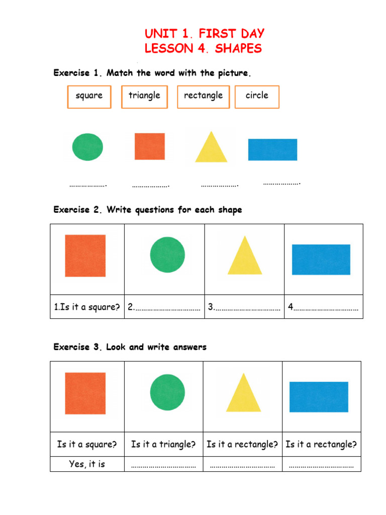 Unit 1. Lesson 4 | PDF