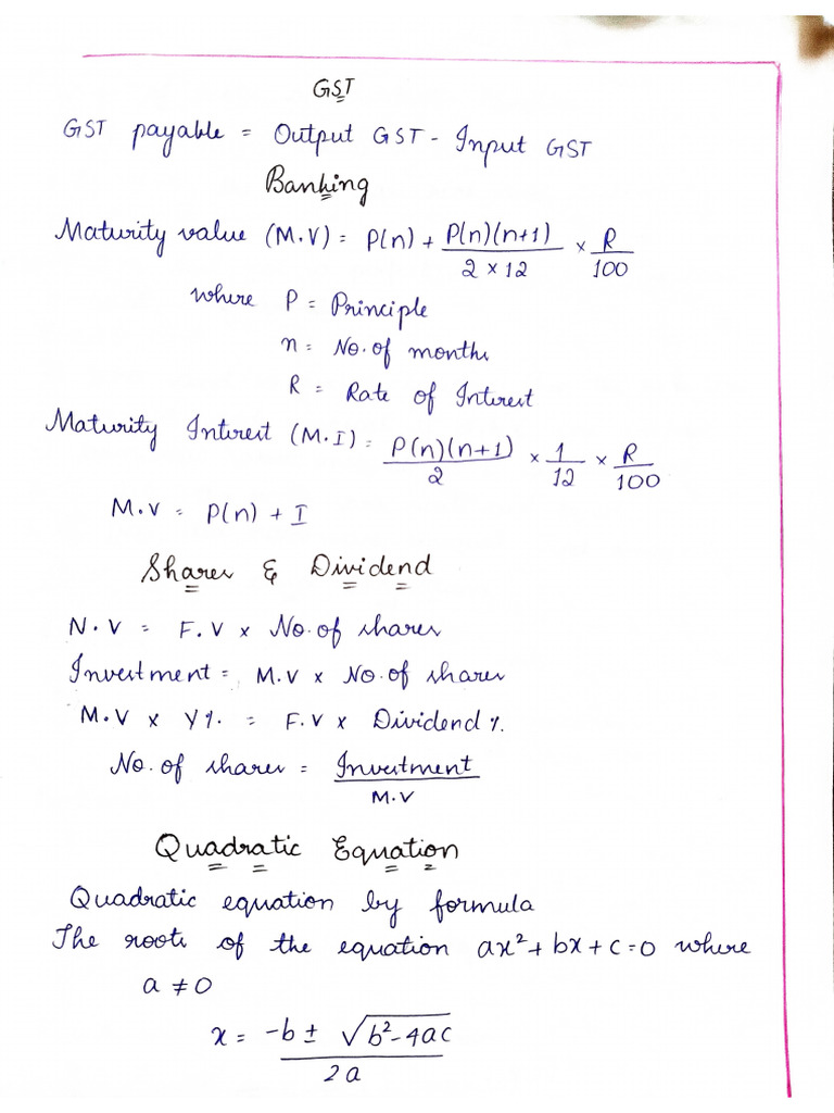 Formulas | PDF