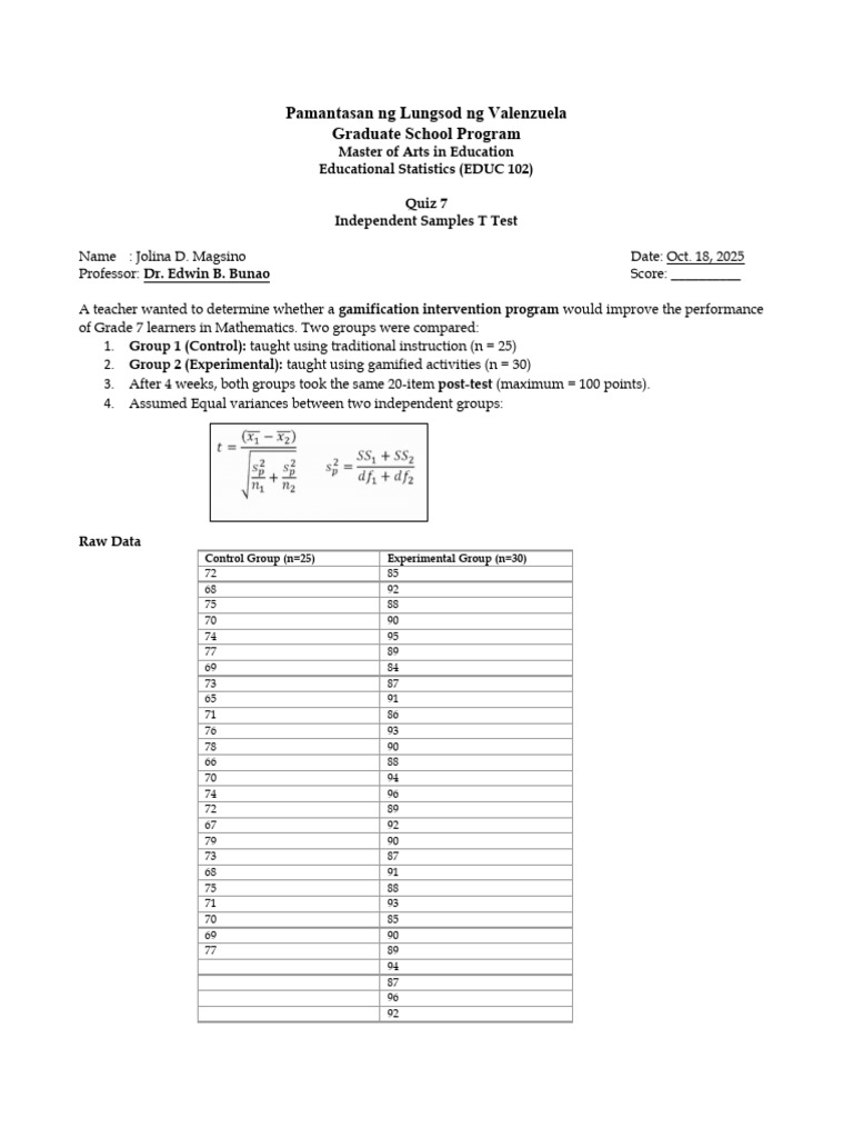 2_Independent Samples T Test | PDF | Student's T Test | Statistical Theory