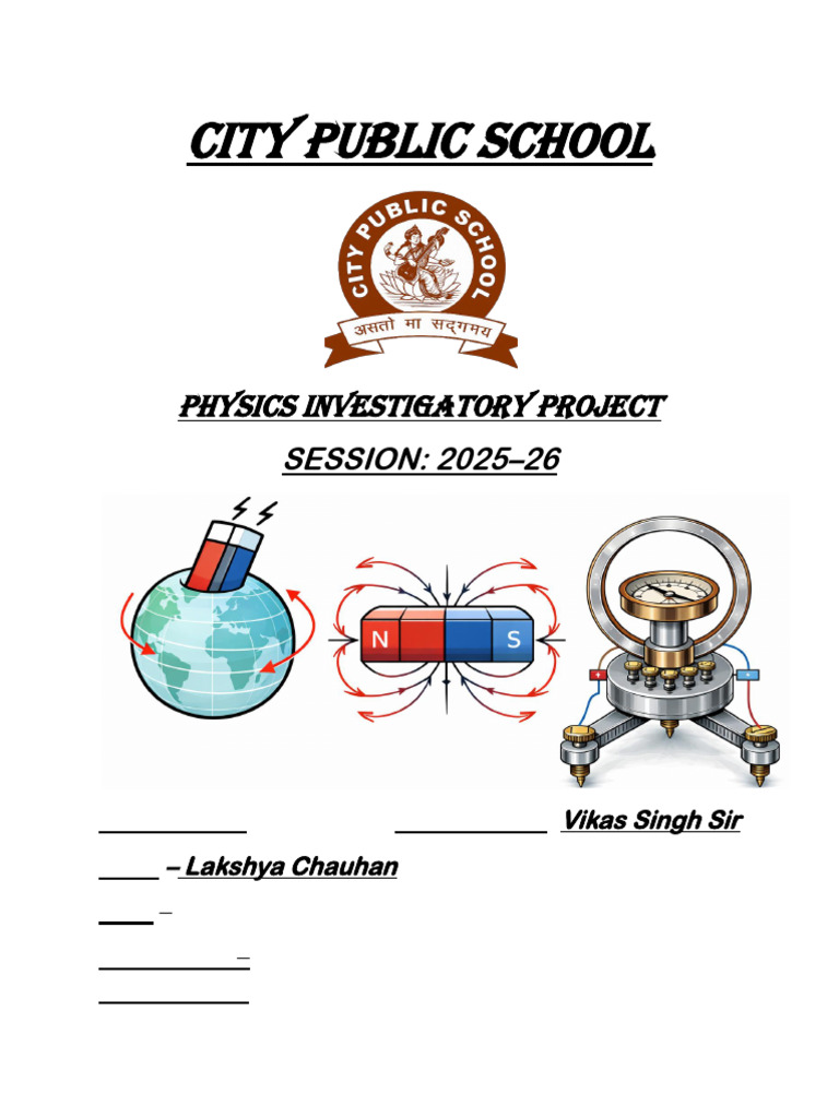 Earth's Magnetic Field Study Project | PDF | Magnetic Field | Earth's ...