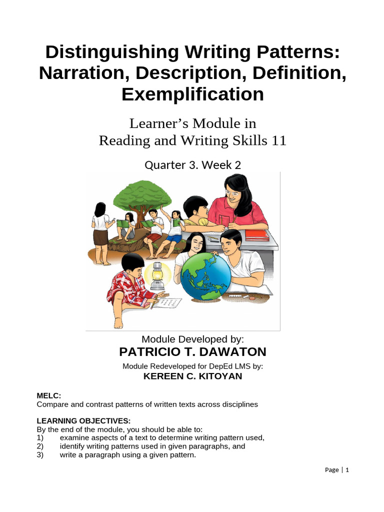 Writing Patterns in Text Analysis | PDF