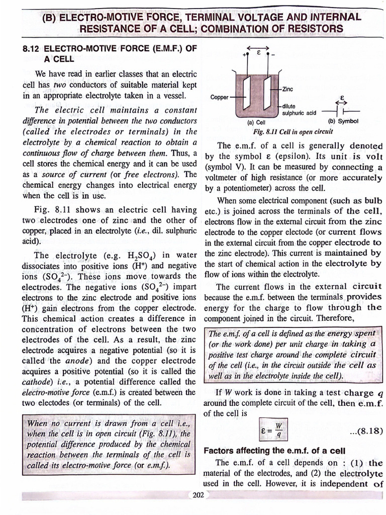 Current Electricity 8B | PDF