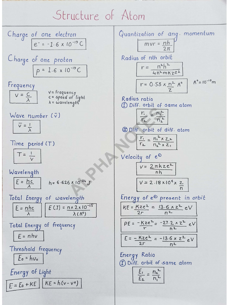 SN Structure of Atom | PDF