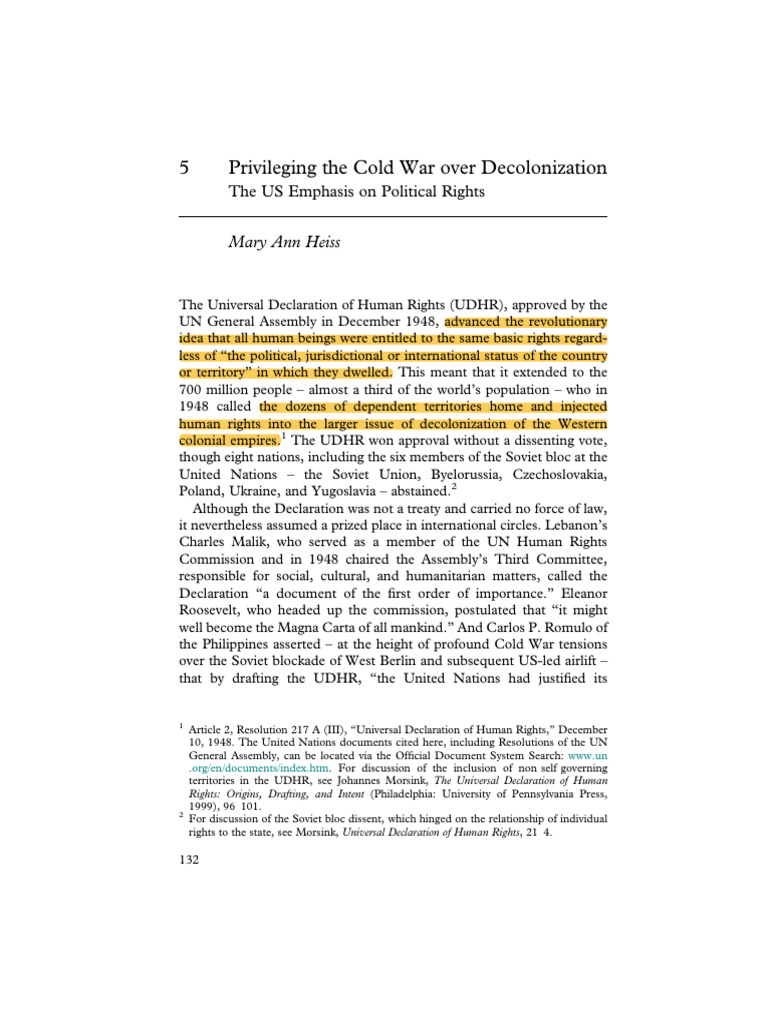 US Cold War and Human Rights Dynamics | PDF | Human Rights | United Nations