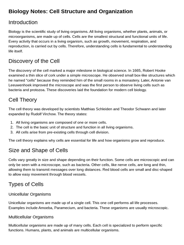 Cell Structure and Function Overview | PDF | Cell (Biology) | Chloroplast