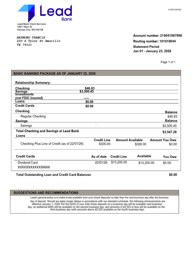 Basic Banking Package Overview 2026 | PDF | Banks | Credit Card