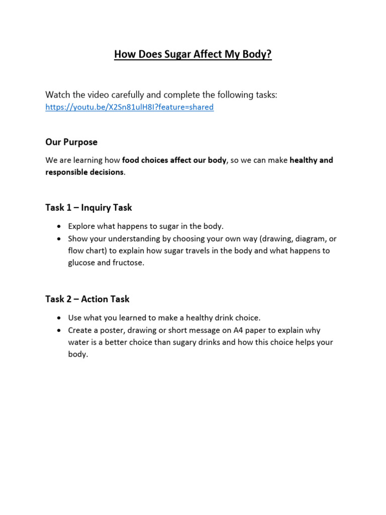 Impact of Sugar on Body Health | PDF