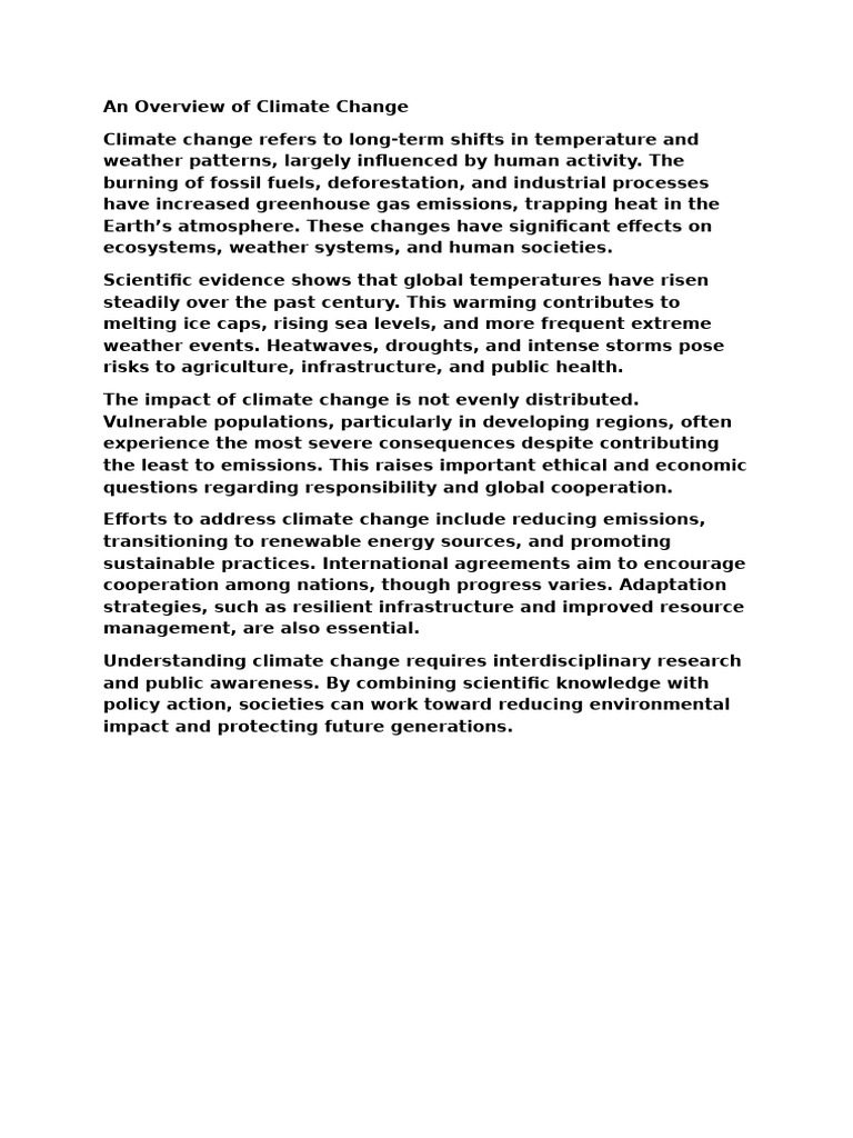 Understanding Climate Change Effects | PDF