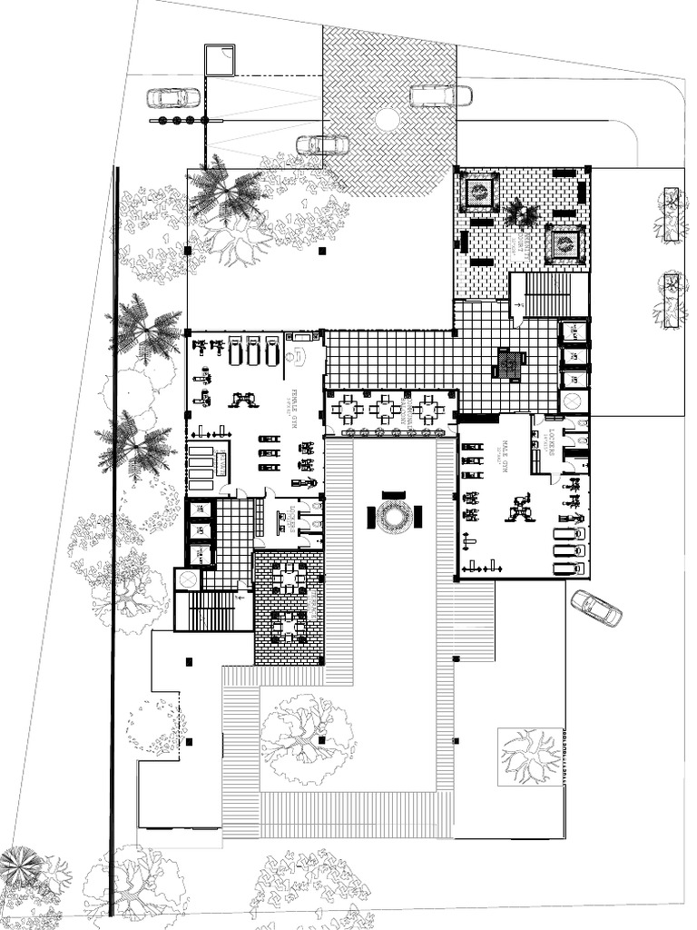 Gym Layout with Amenities and Lockers | PDF