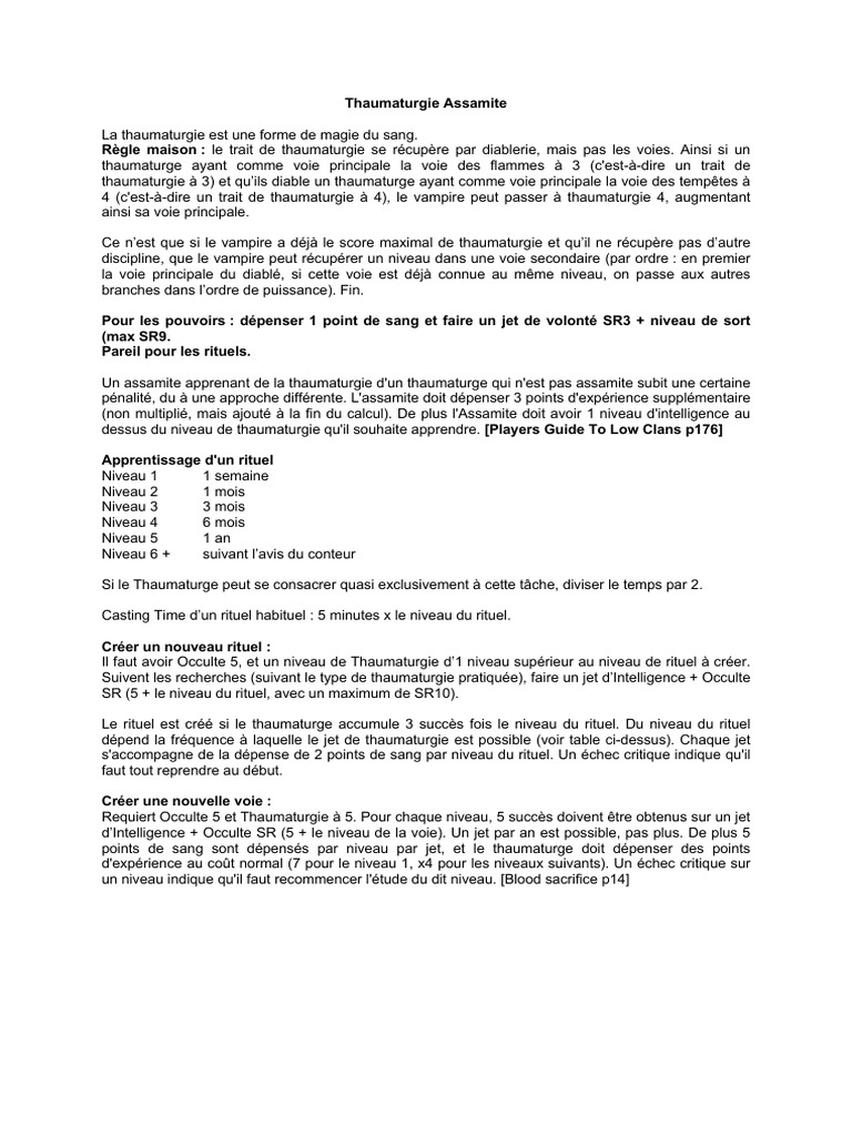 Guide de la Thaumaturgie Assamite | PDF | Vampires | Lune
