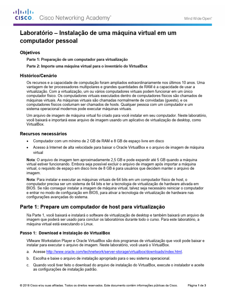 2.5.2.4 ok Lab - Install a Virtual Machine on a Personal Computer | PDF | Máquina virtual ...