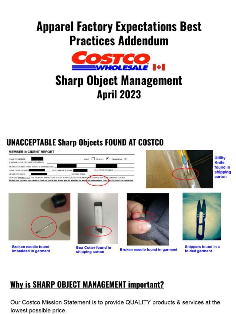 Sharp Object Management Best Practices | PDF | Metal Detector | Sewing ...