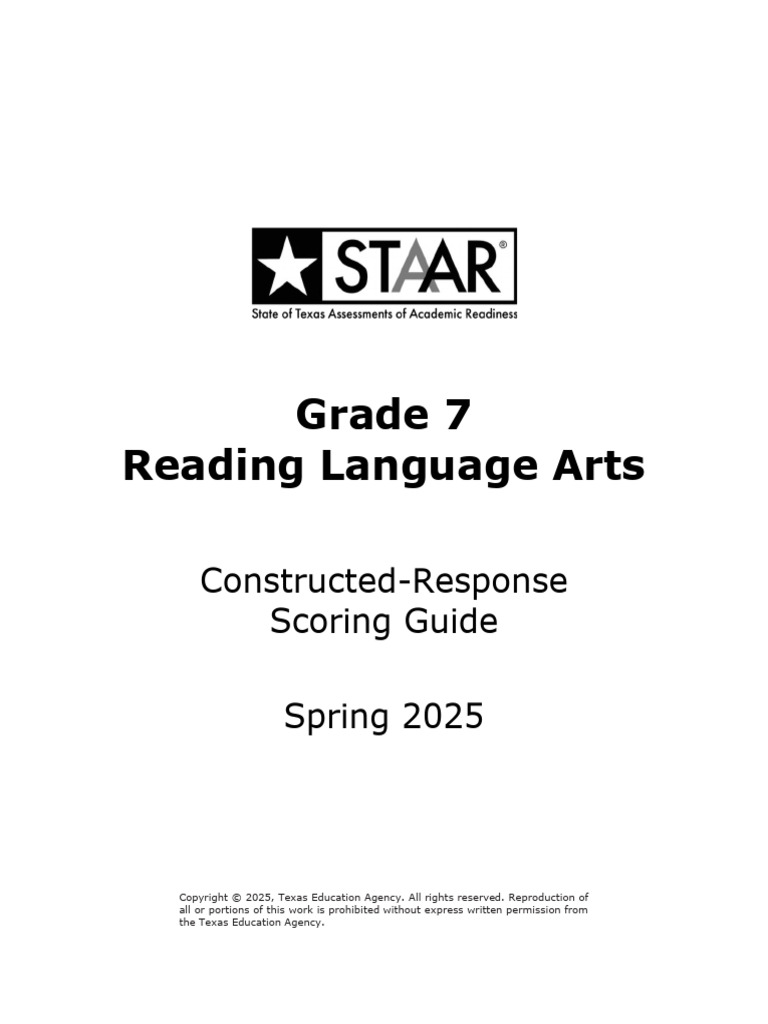 Grade 7 Reading Constructed Response Guide | PDF | Linguistics | Human ...
