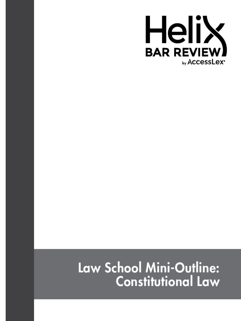 Constitutional Law Study Mini-Outline | PDF | Standing (Law) | Federal ...