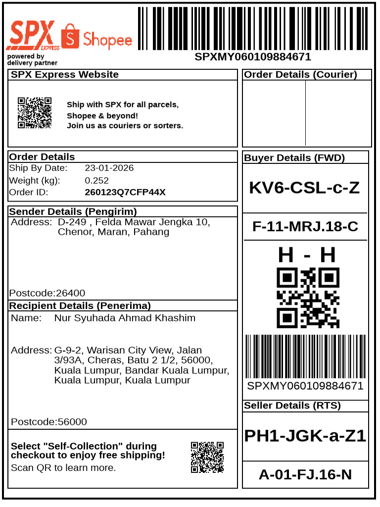 SPX Express Shipping Order Details | PDF