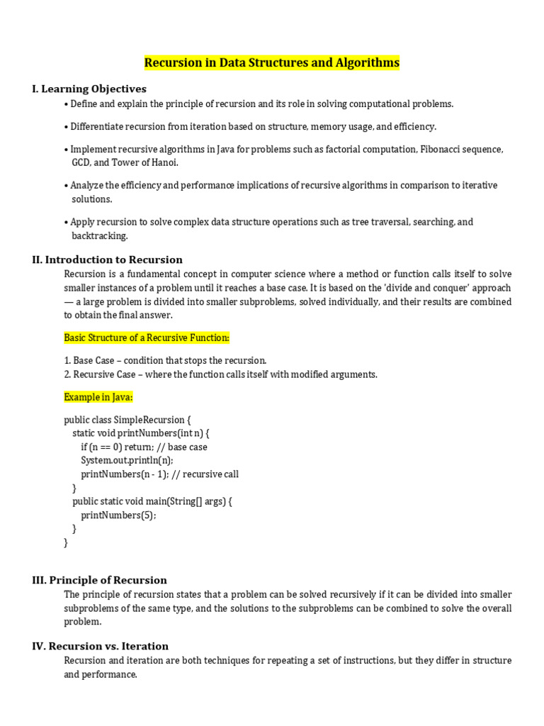Understanding Recursion in Java | PDF | Recursion | Computer Engineering
