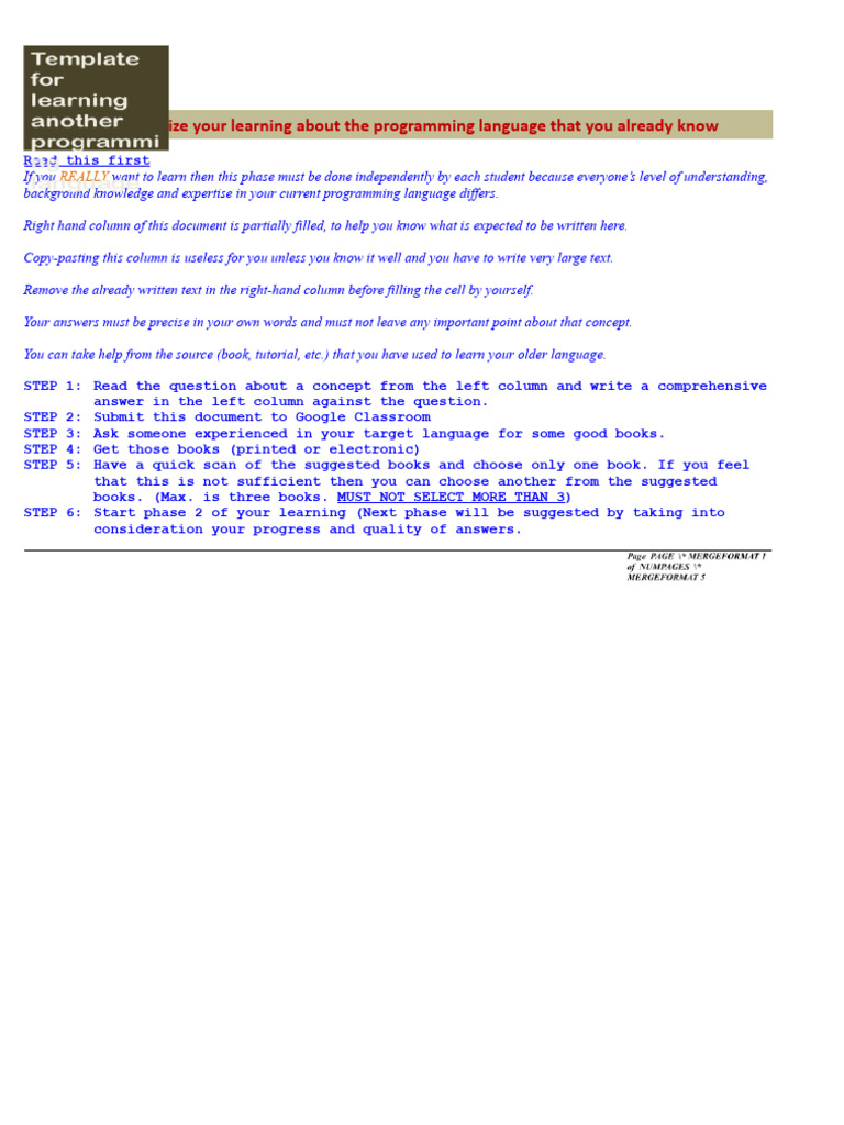Template For Learning Java Programming-2026-For Students | PDF | String ...