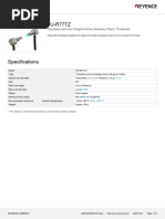 FU-35FA Reflective Fibre Unit Specs | PDF