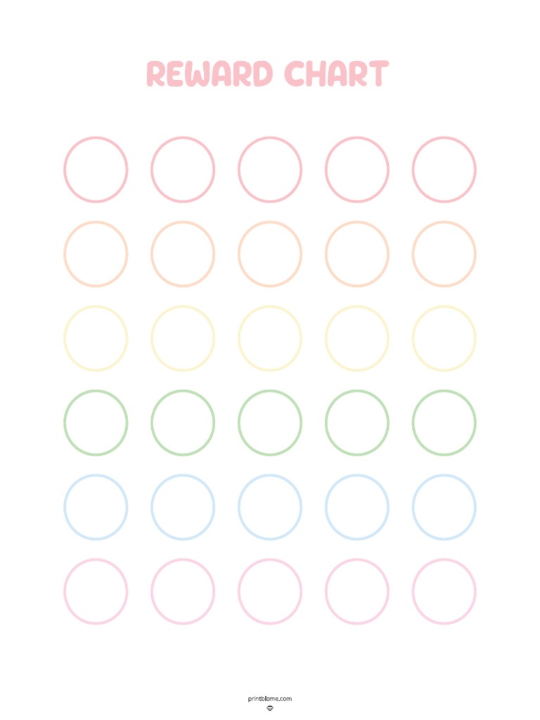 Printable Reward Chart PrintBlame Version 16 1 | PDF