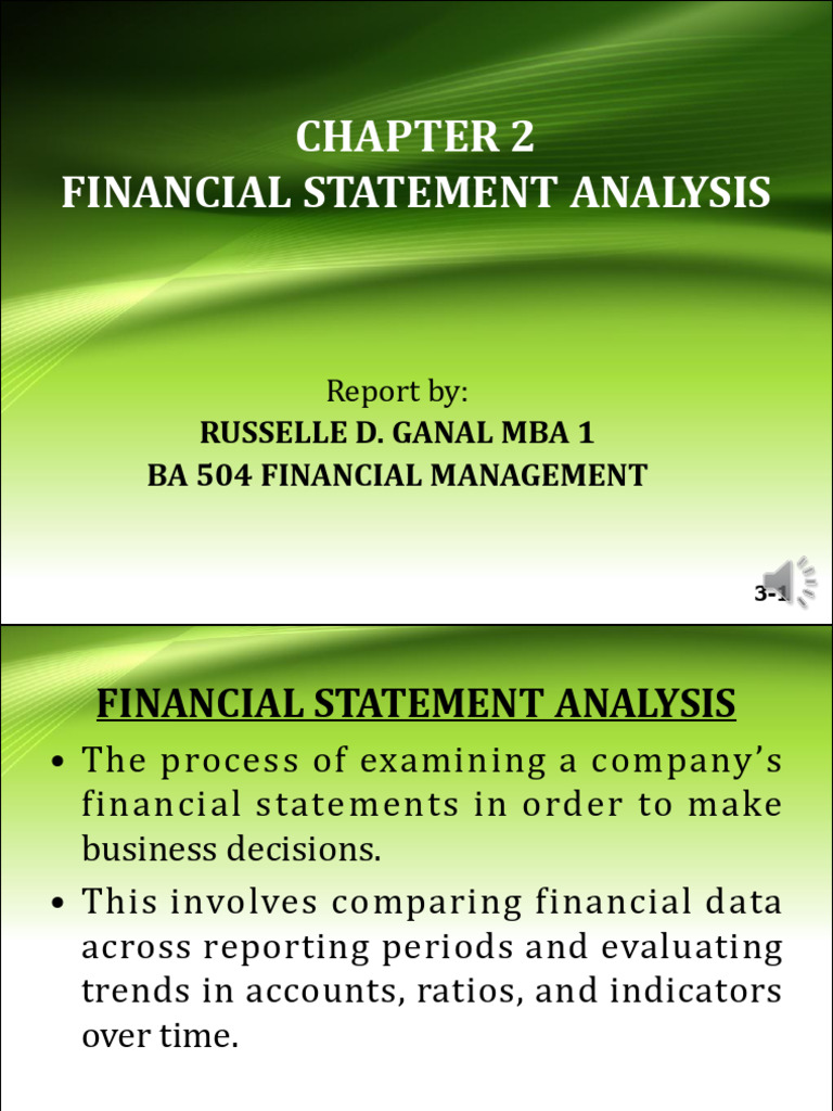 Chapter 2. Financial Statement Analysis Recorded Report | PDF | Equity (Finance) | Debt