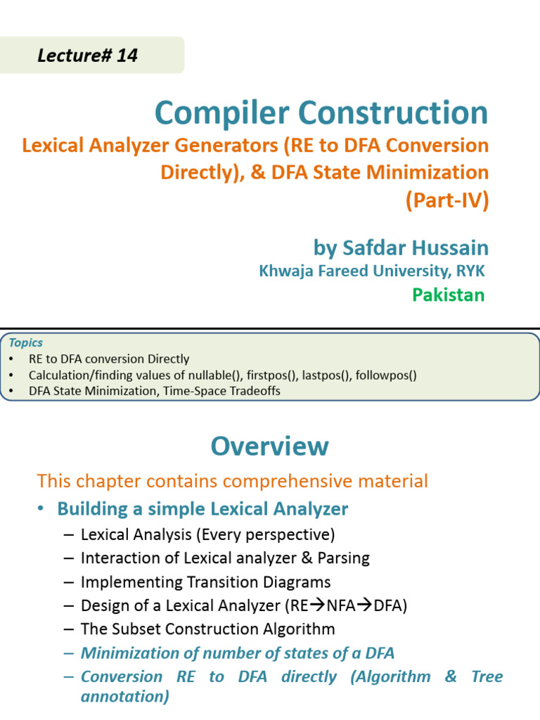 RE to DFA Conversion & Minimization | PDF | Regular Expression | Algorithms