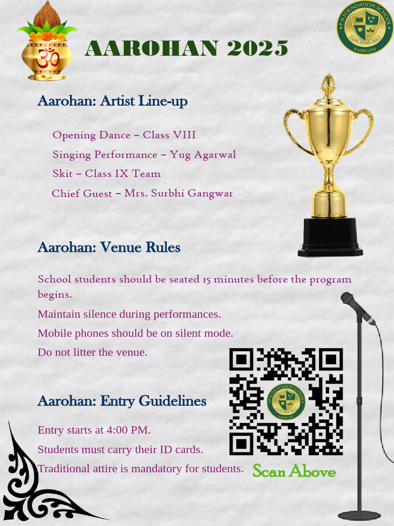 Aarohan 2025: Event Details & Guidelines | PDF