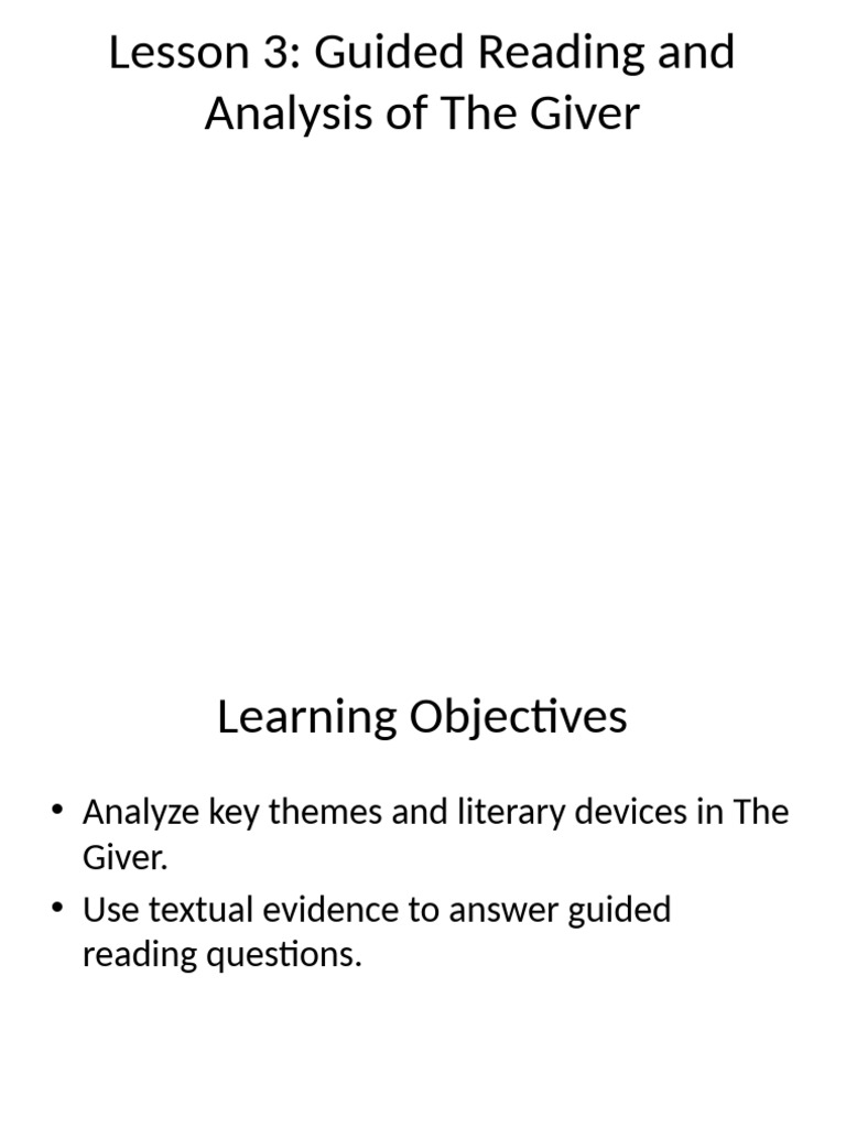 Analyzing Dystopian Themes in The Giver | PDF