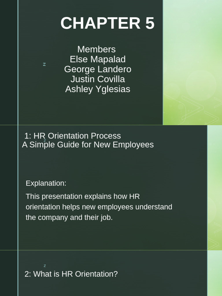 HR Orientation Guide for New Employees | PDF