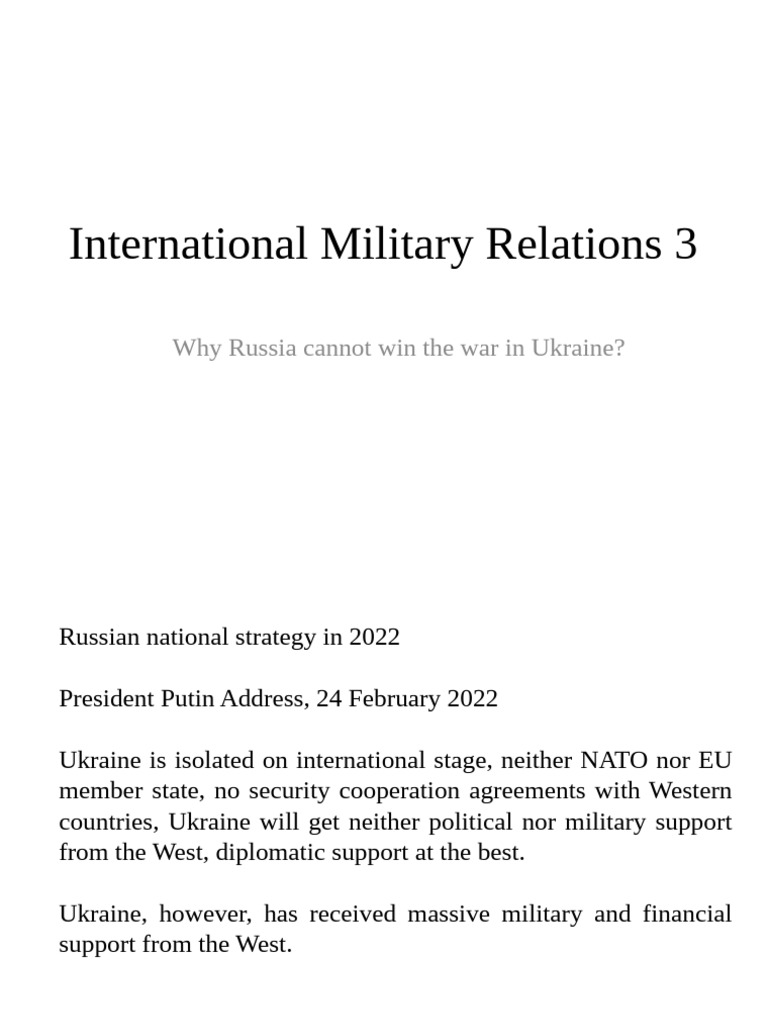 Russia's Military Strategy and Alliances | PDF | Nato | Foreign Policy