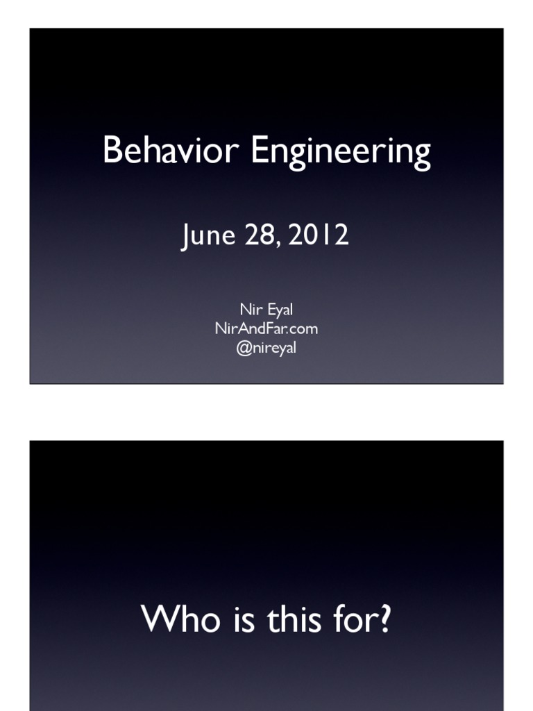 Behavior Engineering (HI Greenhouse) | PDF | Reward System | Habits