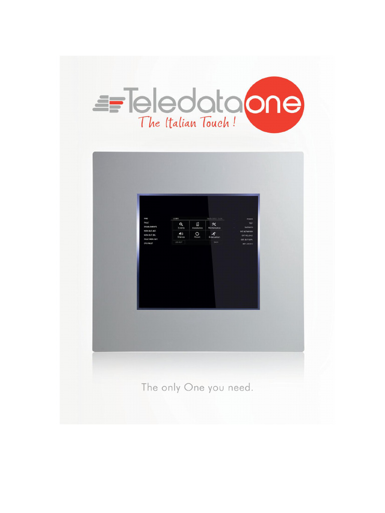 Teledata One Fire Alarm Manual | PDF | Sensor | Computer Memory